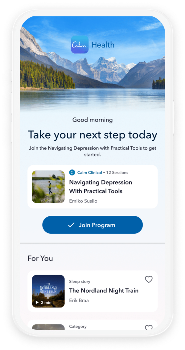 Mental Health Solutions App for Organizations | Calm Health